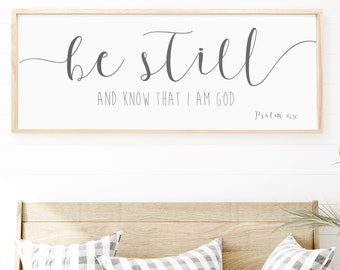 Be Still and Know Psalm 46:10 Framed Bible Verse Print - Etsy