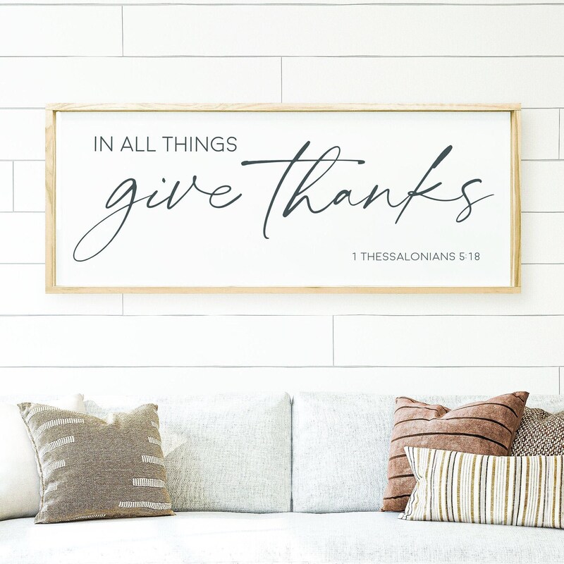 Give Thanks Sign - Etsy