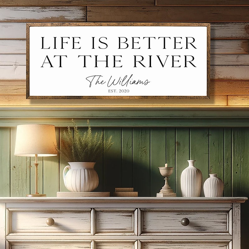 The Rivers Home Sign - Etsy