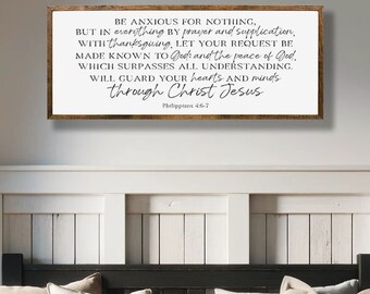 Philippians 4:6 Do Not Be Anxious Bible Verse Wall Art, Scripture Print ...