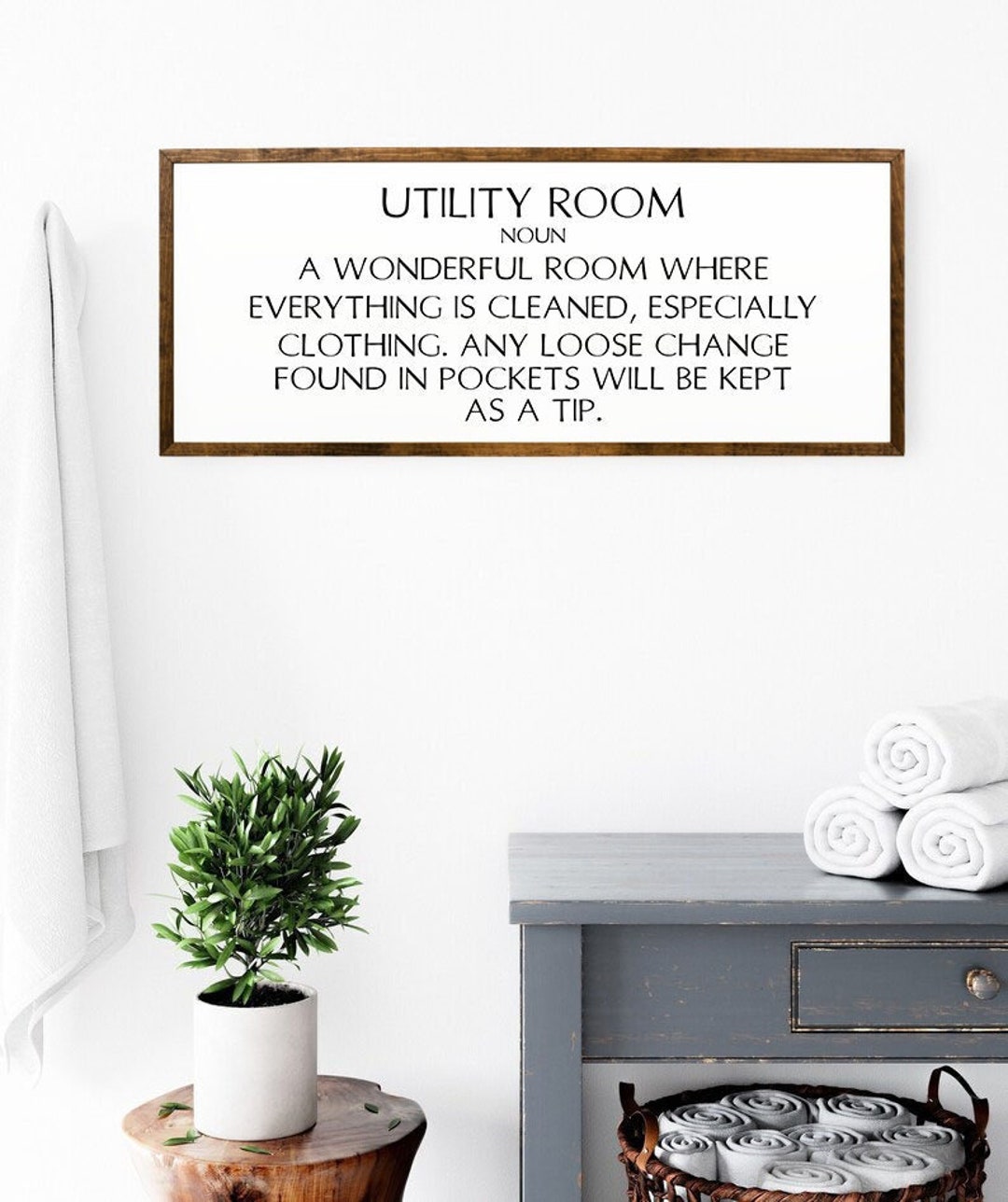 Utility Room Definition Sign, Funny Laundry Room Decor - Etsy
