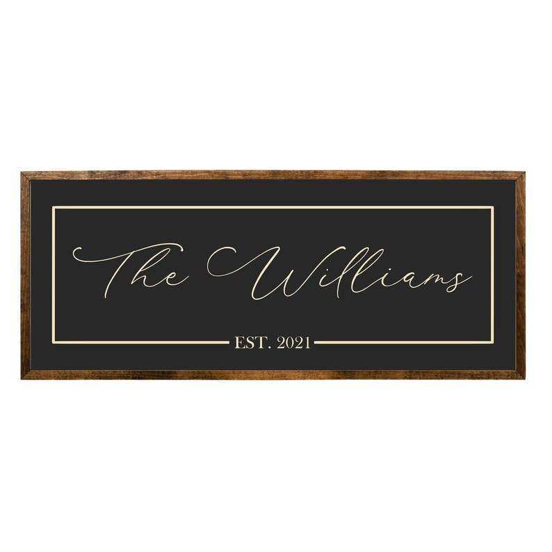 The Williams Est 2021, Custom Family Name Sign - Etsy