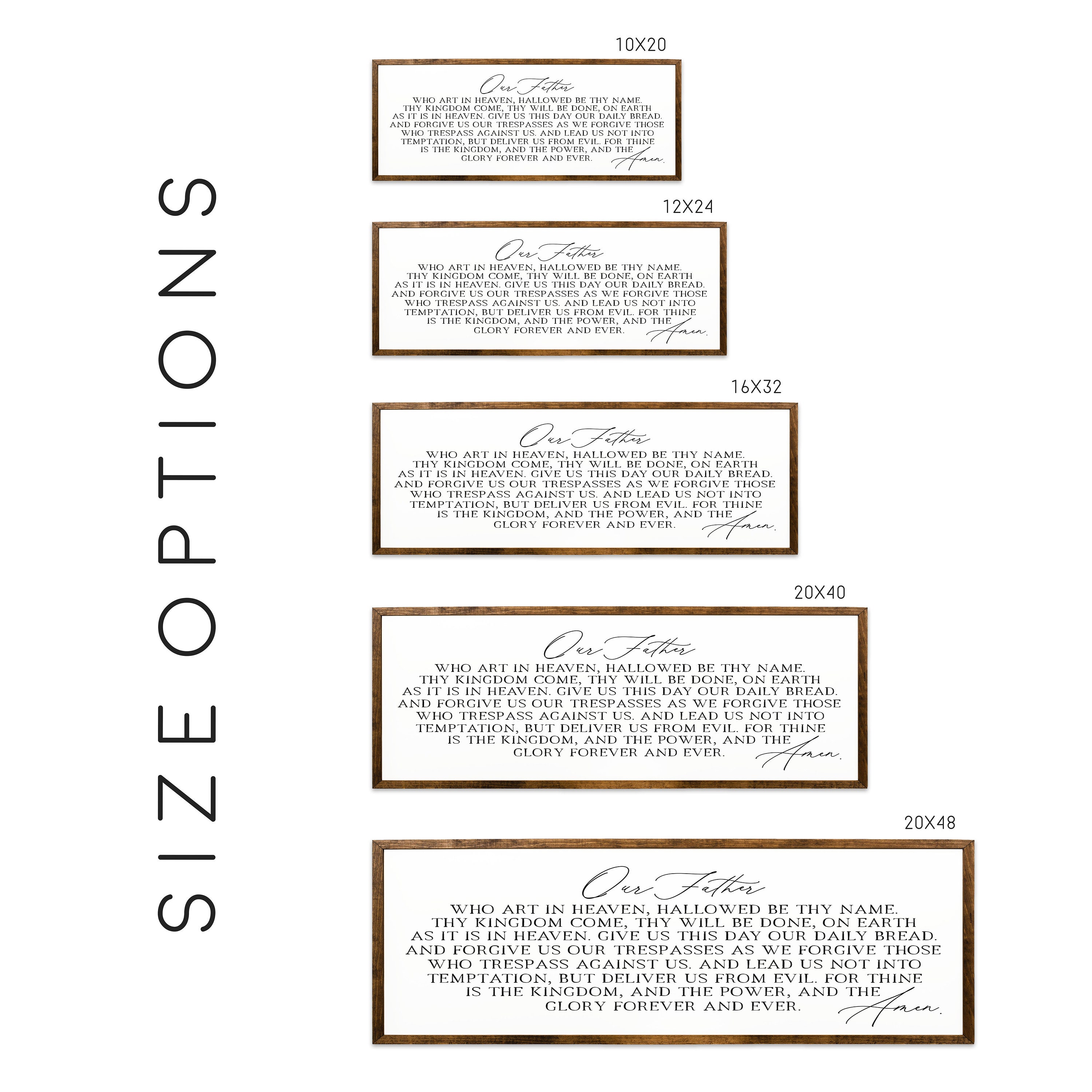 Our Father Prayer Wood Sign – Christian Scripture Wall Decor - Etsy