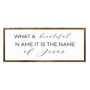 What a Beautiful Name It is Jesus | Song Wall Decor | Spirit Lead Me ...