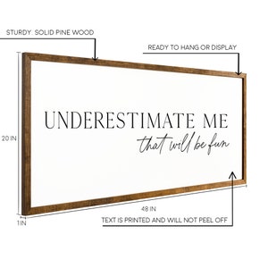 Underestimate Me That Will Be Fun Funny Gift for Girlfriend Funny Quote ...