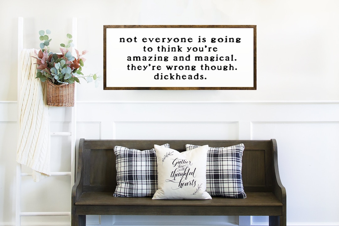 Cheeky Motivational Sign youre Amazing & Magical Funny Profanity Decor ...