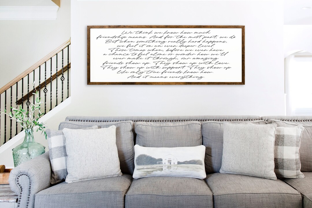 Friendship Means Everything, Wooden Sign, Rustic Wall Decor - Etsy