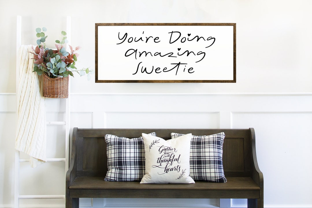 You're Doing Amazing Sweetie Sign Trendy Wall Art Preppy Aesthetic ...