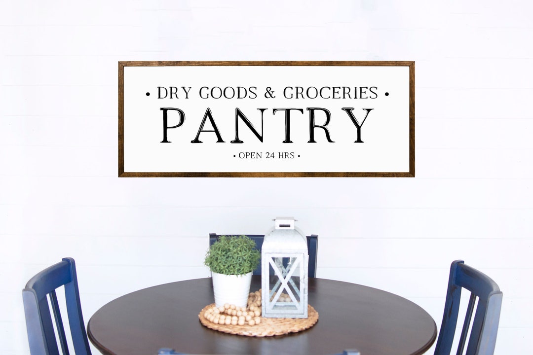 Dry Goods & Groceries Pantry, Vintage Kitchen Sign - Etsy