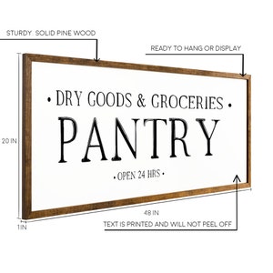 Dry Goods & Groceries Pantry, Vintage Kitchen Sign - Etsy