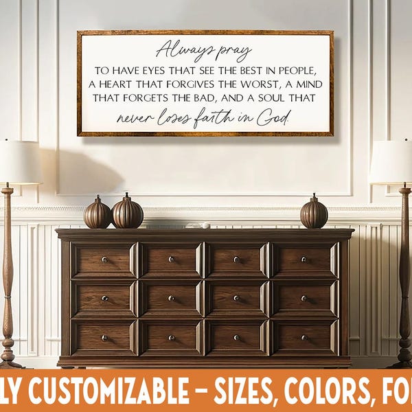 Pray Sign - Etsy