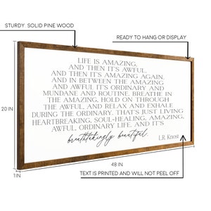 Life is Amazing Sign – L.R. Knost Inspirational Quote Decor - Etsy