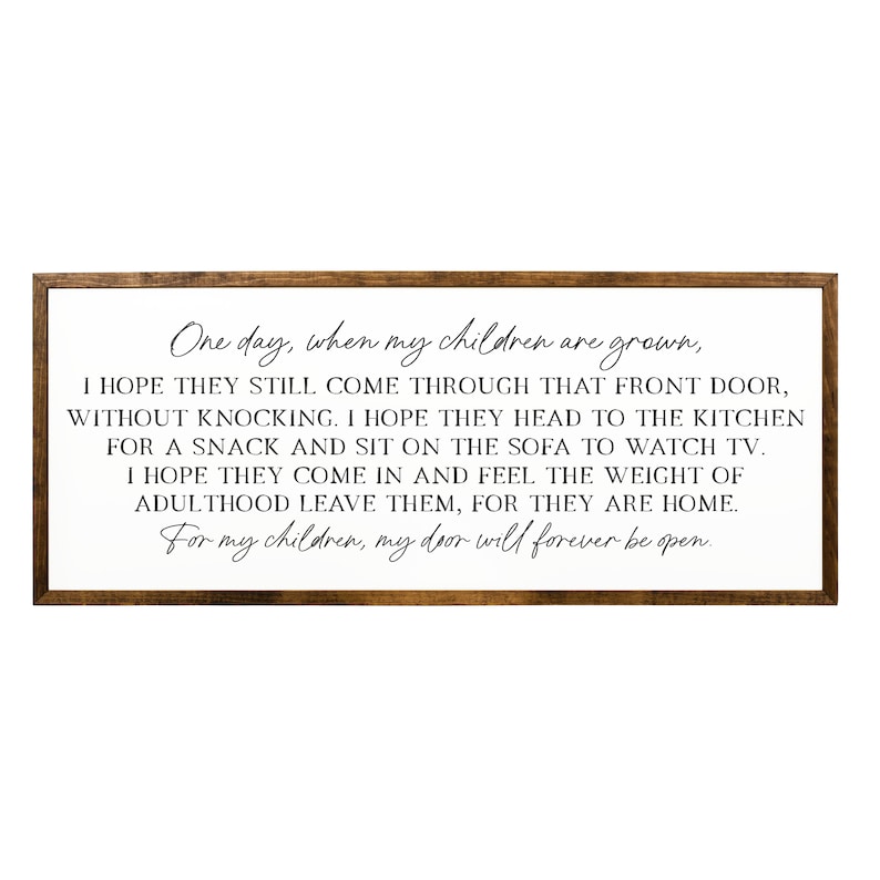 When My Children Are Grown, Sentimental Family Quote Sign - Etsy