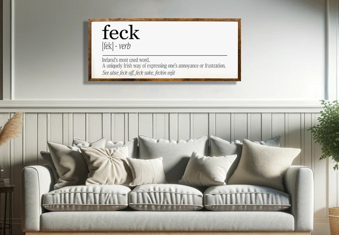 Feck Definition | Irish Gift | Irish Decor | Ireland Funny Sayings ...