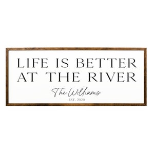 Personalized River House Sign, Life is Better at the River, Custom ...