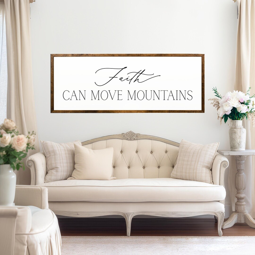 Faith Can Move Mountains, Bible Verse Printable, Scripture Wall Art ...