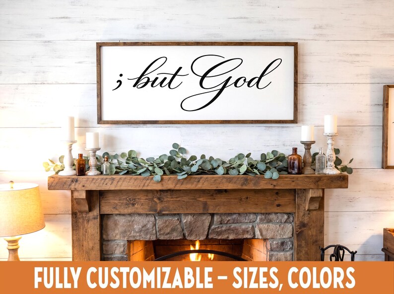 But God Christian Wooden Sign - Etsy
