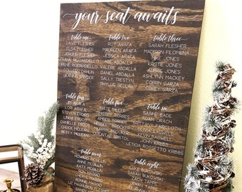 Rustic Wood Seating Chart - Etsy