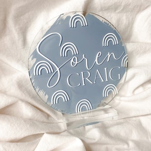 Acrylic Baby Name Sign Birth Announcement Nursery Name Sign - Etsy