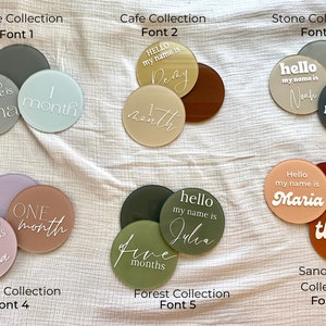 Acrylic Baby Milestones Disc | Monthly Milestone Markers | Baby ...