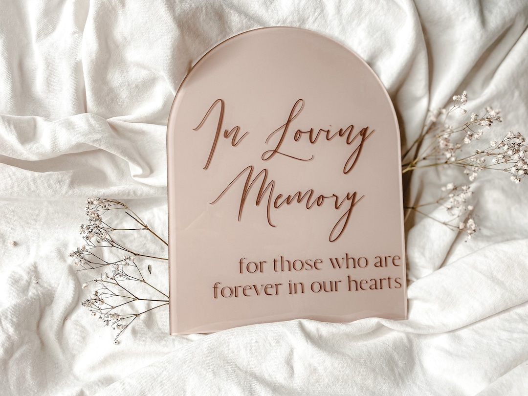 In Loving Memory Table Sign | in Memory Wedding Sign | Modern Acrylic ...