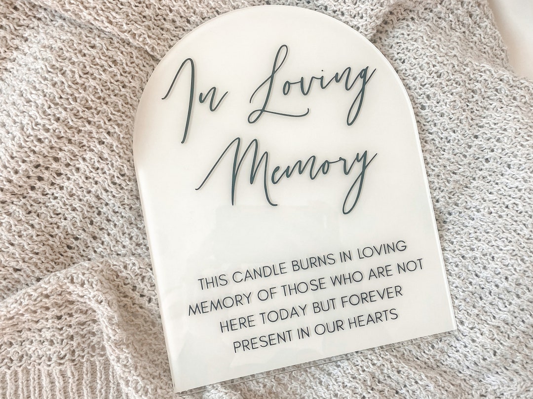 In Loving Memory Table Sign in Memory Wedding Sign Modern - Etsy