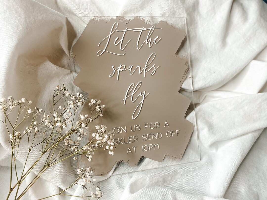 Sparklers Wedding Sign | Acrylic Sparkler Sign | Sparkler Send off ...