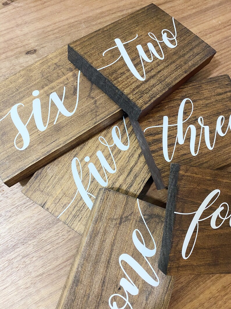 Wooden Table Numbers Wood Table Numbers Wedding Table | Etsy