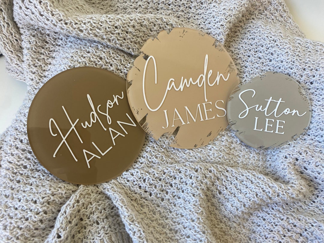 Acrylic Baby Name Sign Birth Announcement Nursery Name Sign - Etsy
