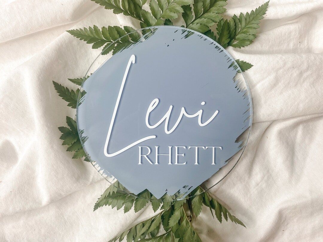 Acrylic Baby Name Sign: Nursery Decor, Birth Announcement - Etsy