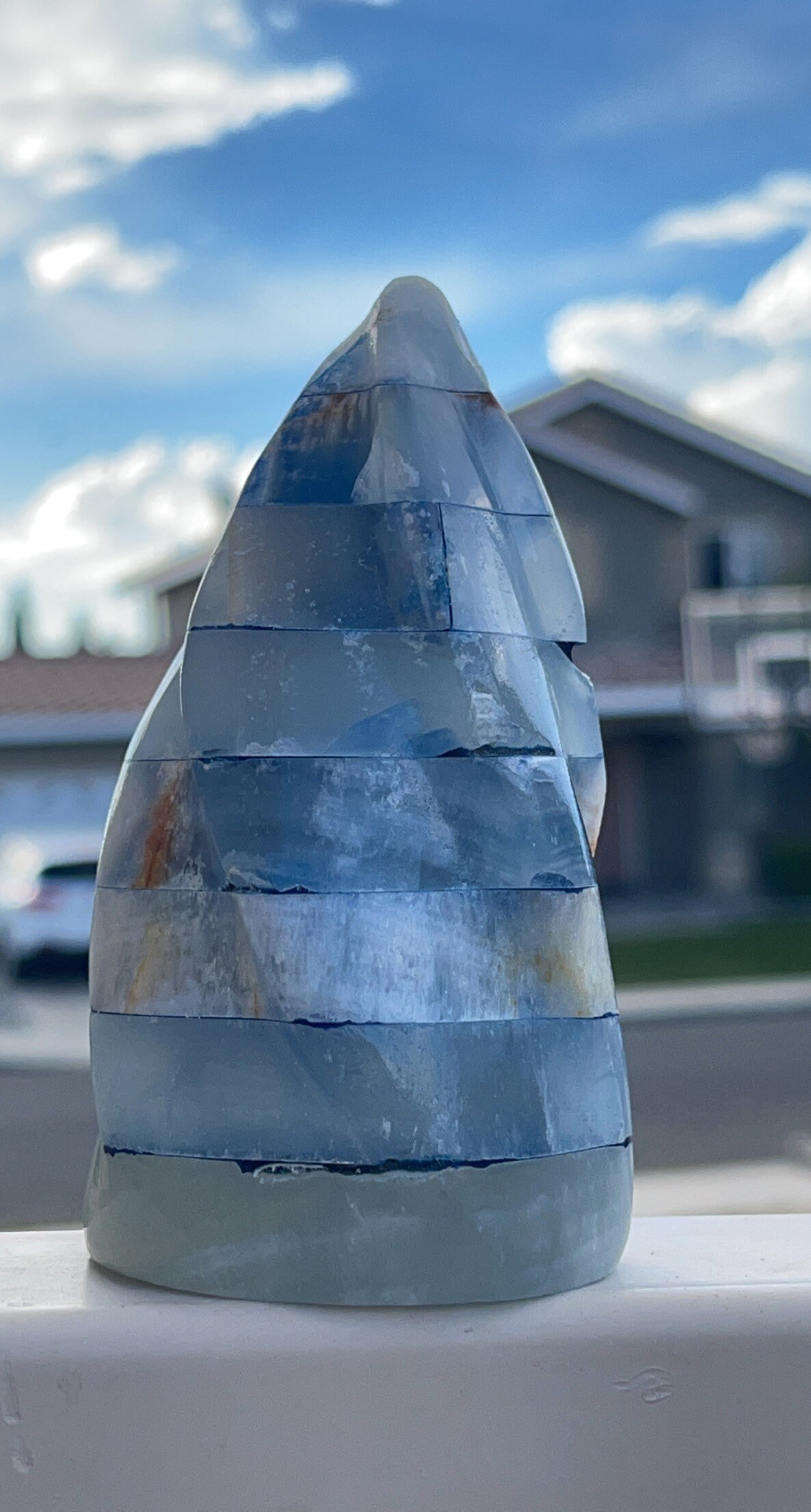 Blue Onyx Flame, Blue Crystal Flame, Pakistan Crystal Stone, Flame ...