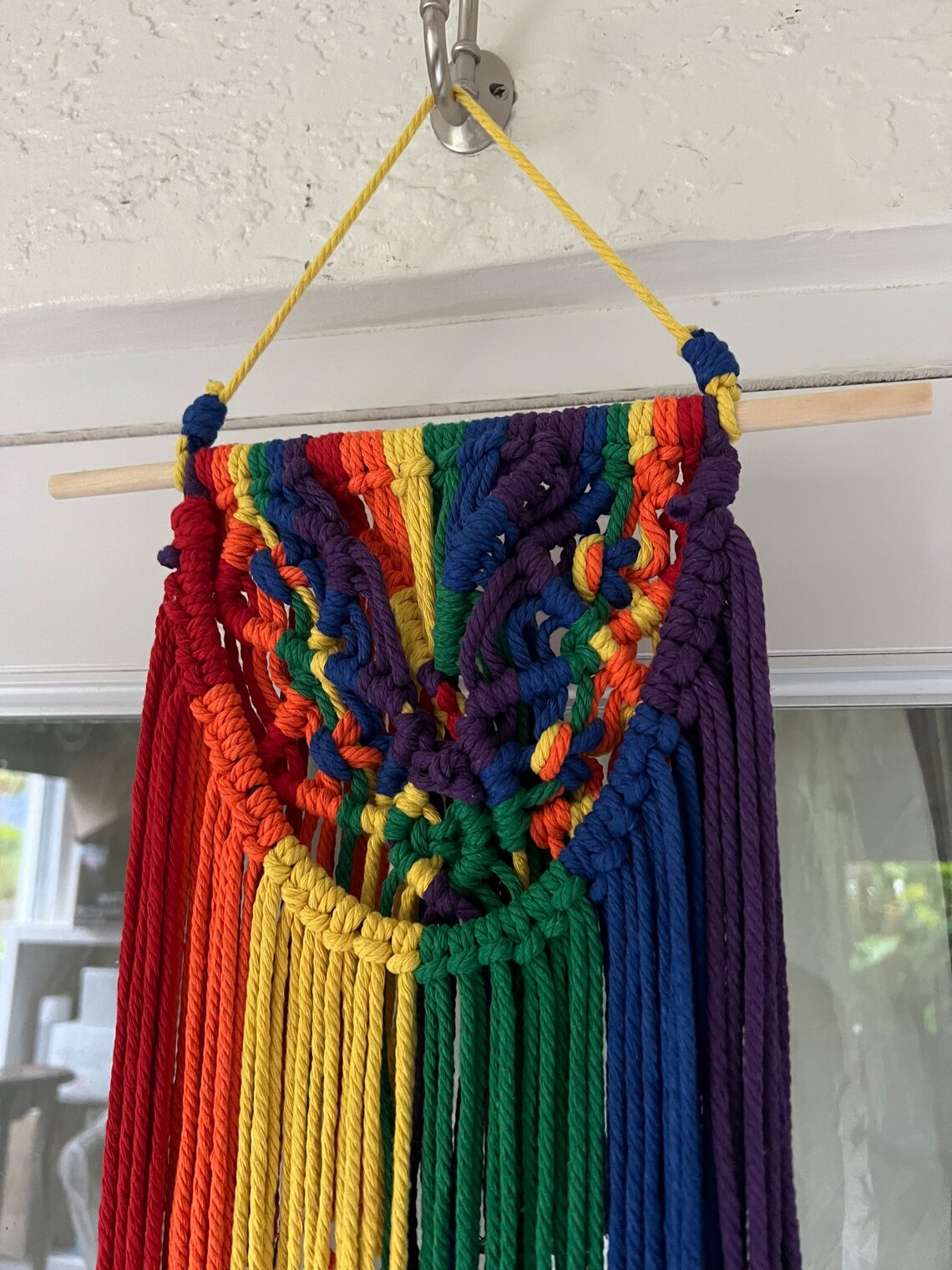 Macrame Medium Size Rainbow Flag - Etsy