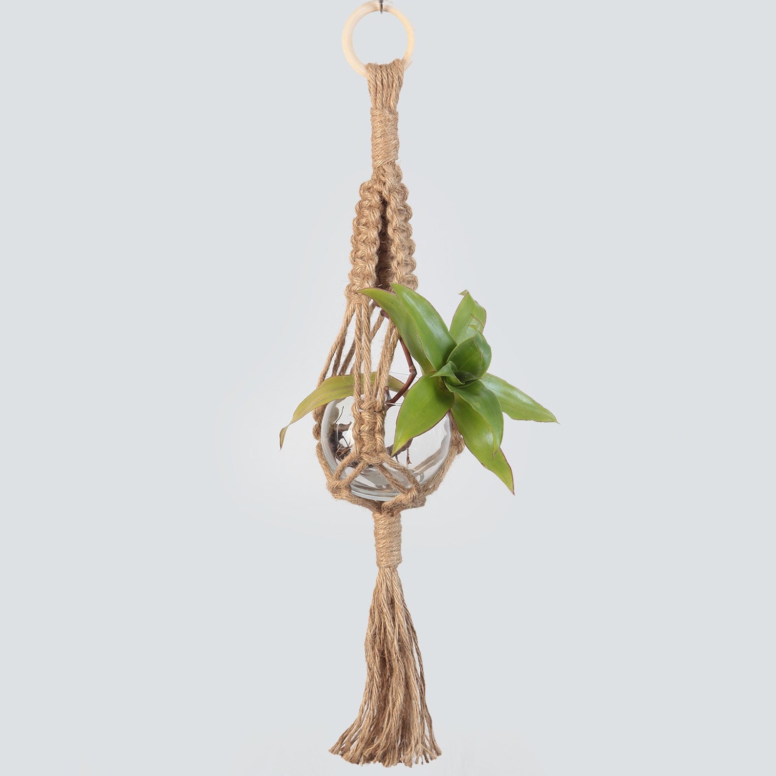Jute Macrame Bohemian Brown Plant Hanger - Etsy