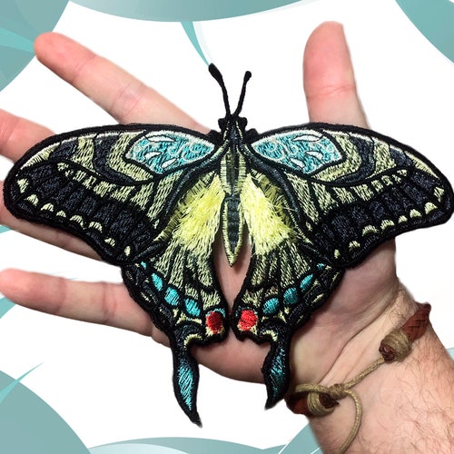 Luna Moth Butterfly Patch Embroidered Patch SEW ON | Etsy