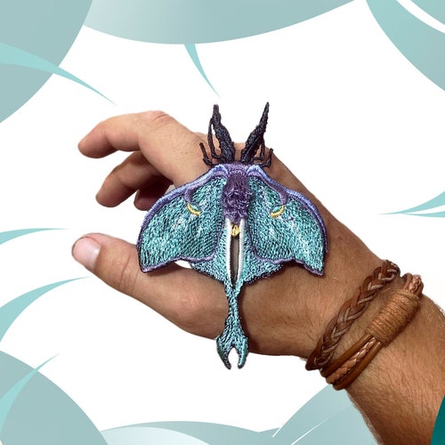 Luna Moth Butterfly Patch Embroidered Patch SEW ON - Etsy