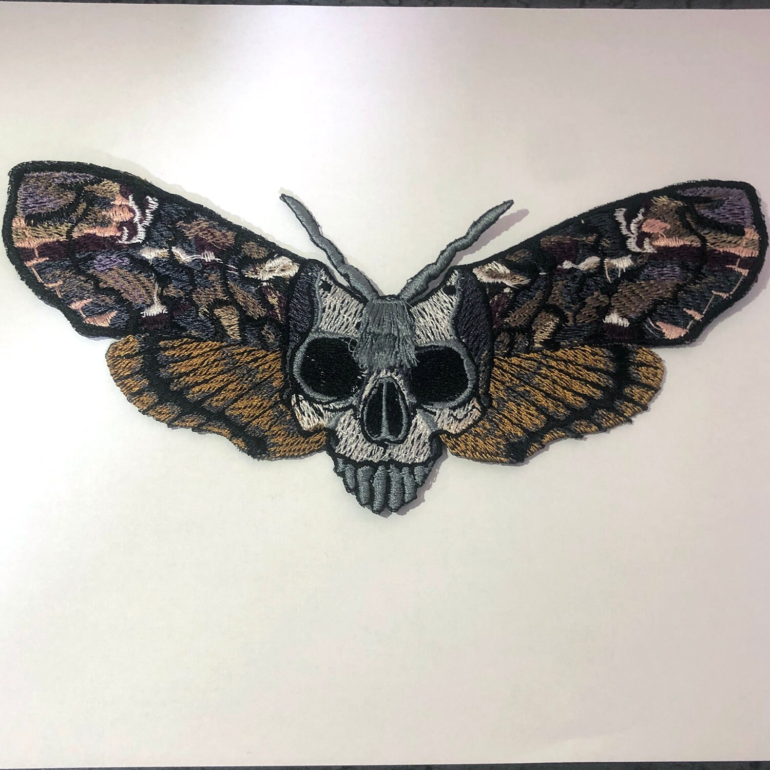 Skullback Violet Moth Dead Head Hawkmoth Patch Embroidered - Etsy