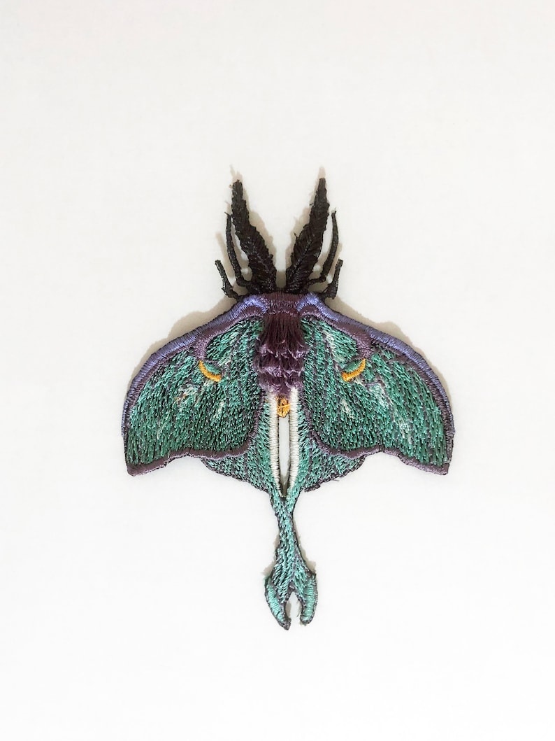 Luna Moth Butterfly Patch Embroidered Patch SEW ON - Etsy