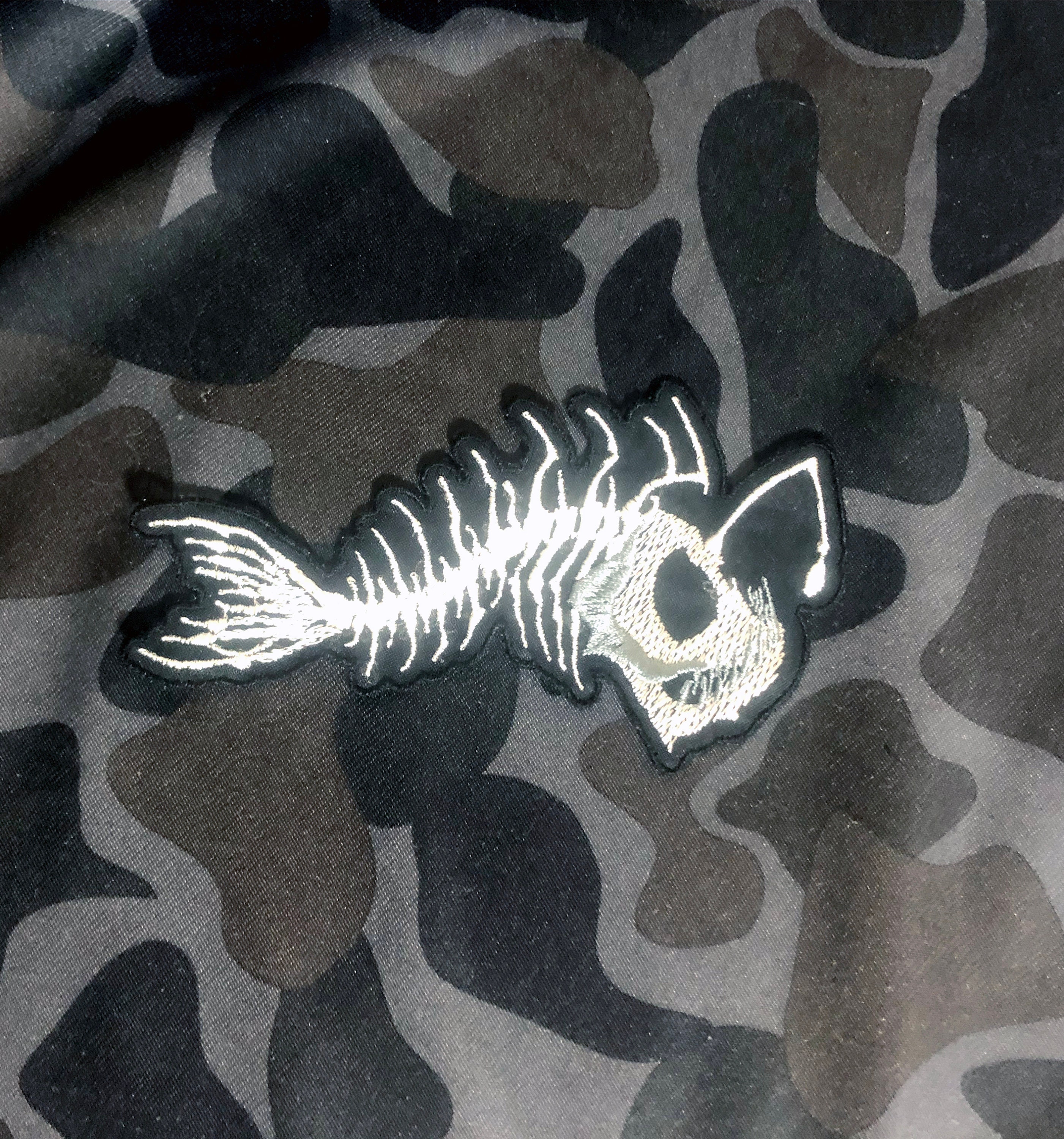Fish Bones Skeleton Patch Embroidered Patch SEW ON - Etsy