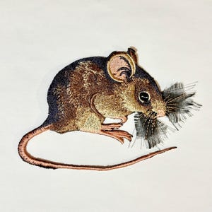 House Mouse Cute Embroidered Patch Rodent - Etsy