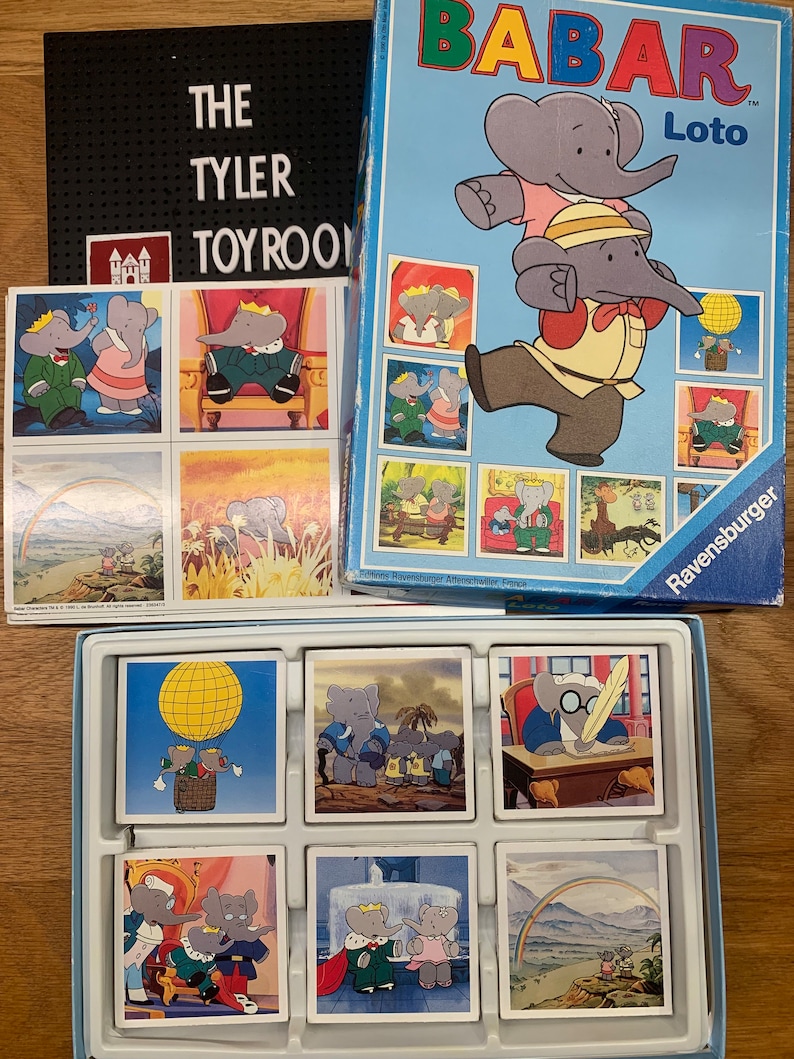 Vintage 1990 Babar Lotto by Ravensburger Board Game / Made - Etsy
