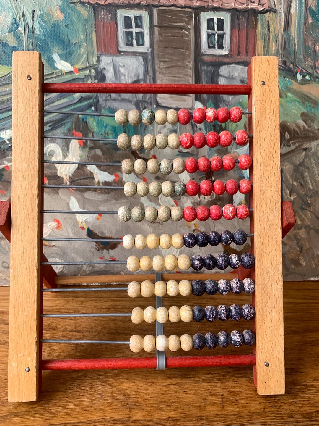 Vintage Wooden Abacus - Telraam / Made in Holland - School Material ...