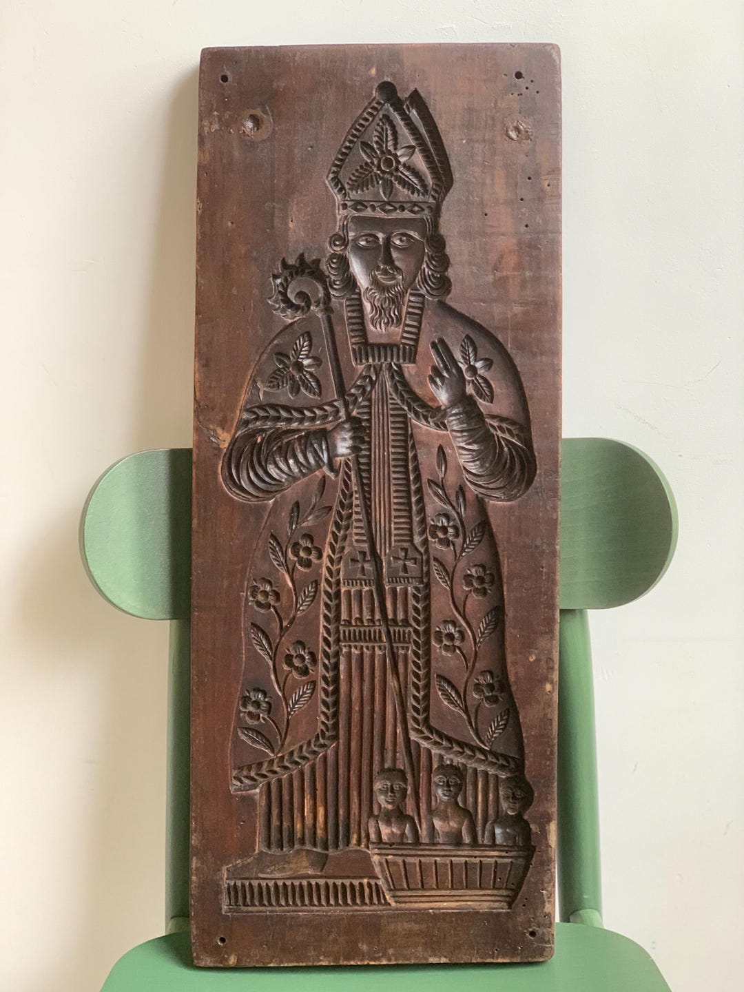 Rare Antique - Dutch Wooden Forms Folk Art Speculaas Cookie Mold Vorm ...