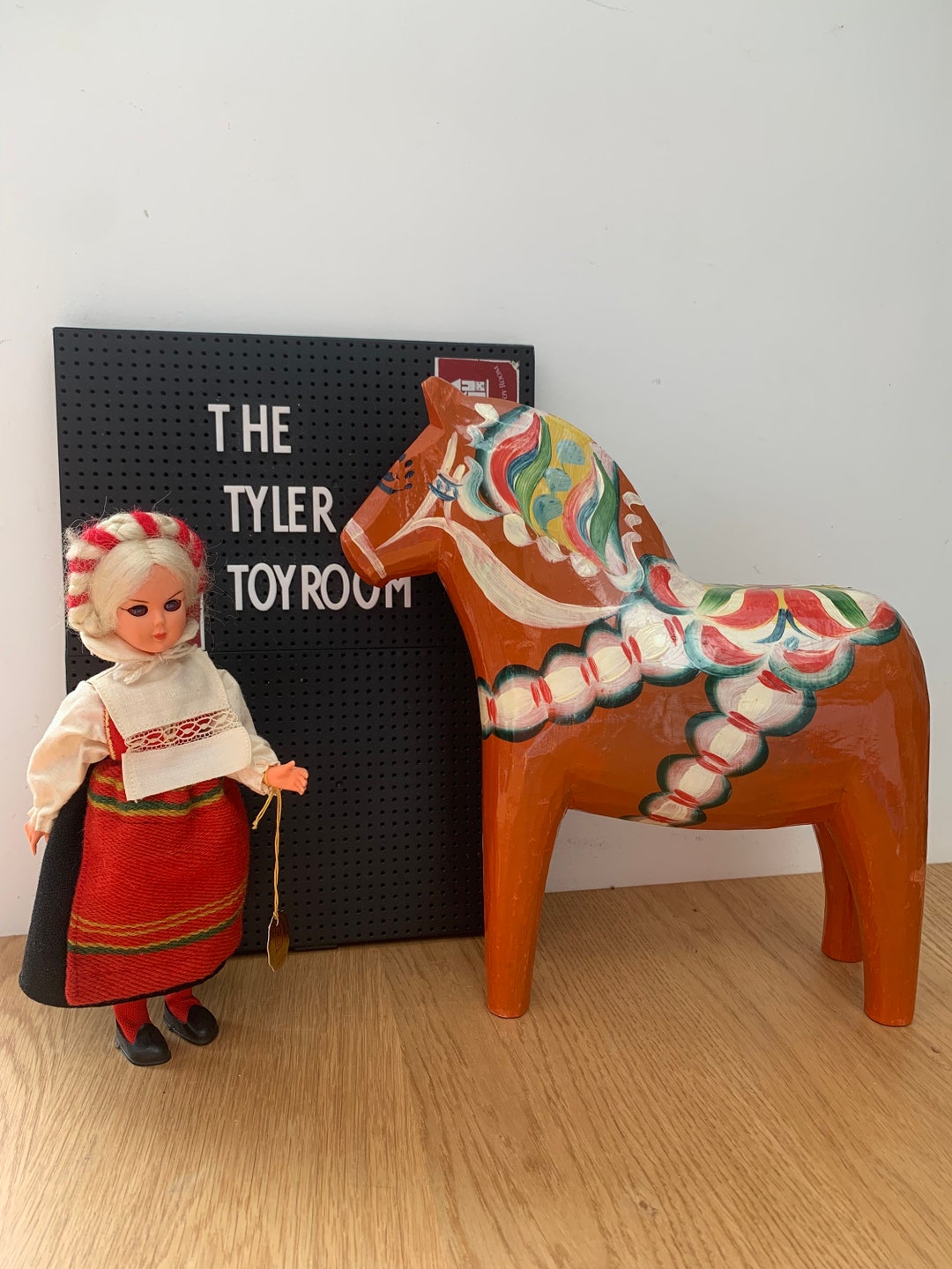 Vintage Wooden Swedish Dala Horse / Olsson / Dalarna Horses Akta Dala ...