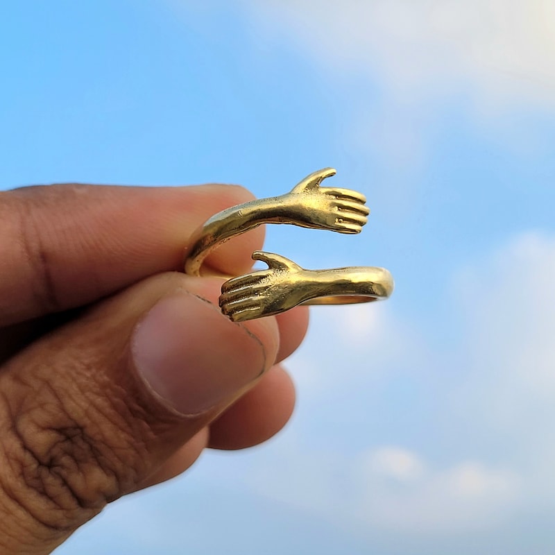 Hand Shaped Ring - Etsy