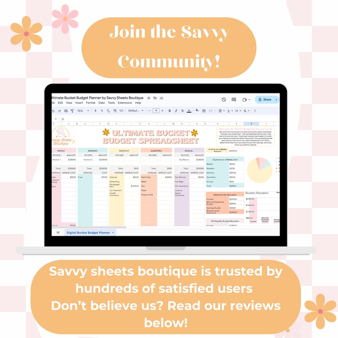 Ultimate Bucket Budget Spreadsheet by Savvy Sheets Boutique - Etsy