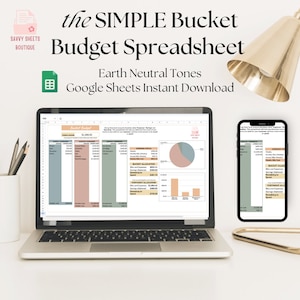 Simple Bucket Budget Spreadsheet - Earth Neutrals Colours - Google ...