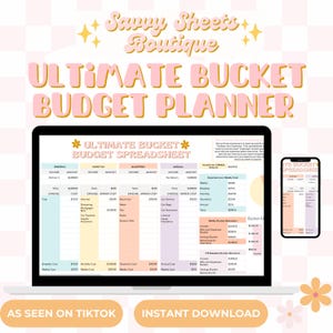 Ultimate Bucket Budget Spreadsheet - by Savvy Sheets Boutique - Etsy