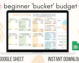Savvy Sheets Bucket Budget Spreadsheet Google Sheets Instant Download ...