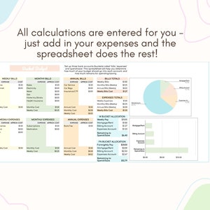 Savvy Sheets - Bucket Budget Spreadsheet - Google Sheets Instant ...