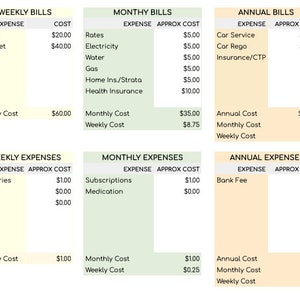 Savvy Sheets Bucket Budget Spreadsheet Easy Planner - Etsy